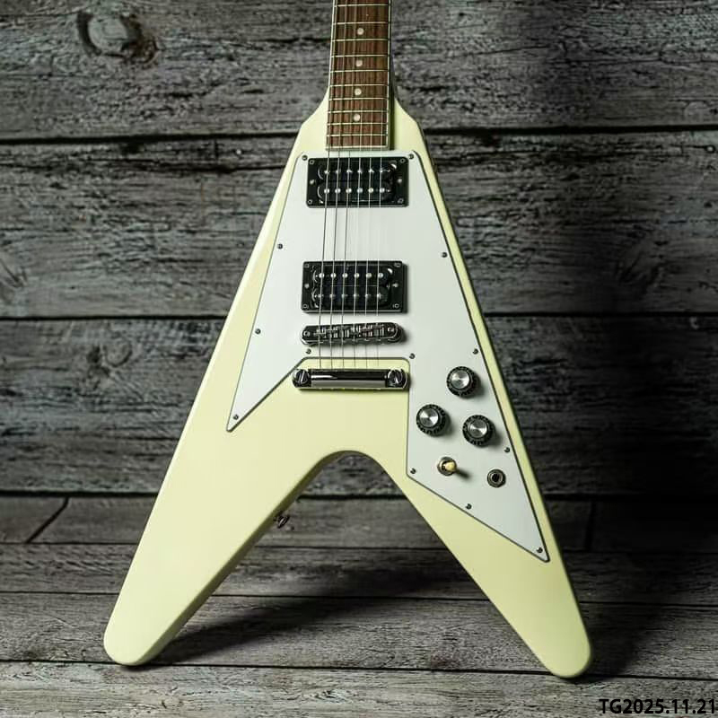 Electric guitar 70s Classic White Flying V