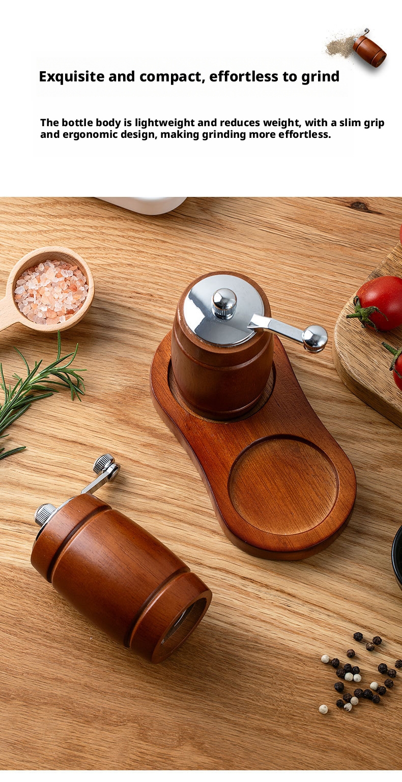 Hand Pepper Grinder Solid Wood Wine Bucket Creative Pepper Grinding ...
