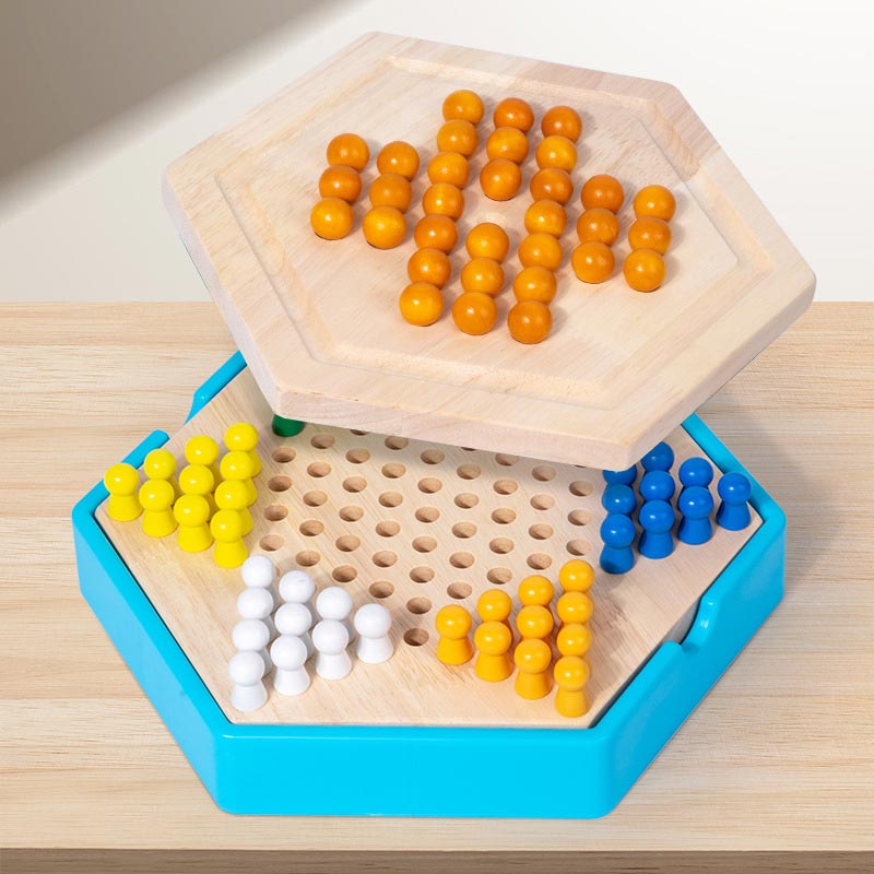 Wooden checkers children educational toys