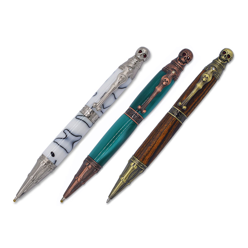 Pirate skull twist pen kits