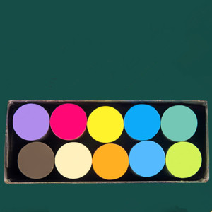 10 boxed children's graffiti drawing teacher eraser colored chalk