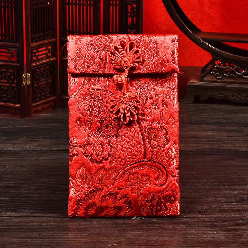 Creative wedding red envelope fabric brocade Chinese ten thousand yuan ...
