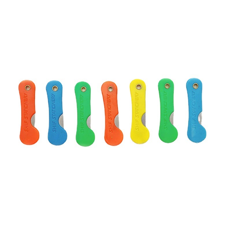 Colored plastic knife Student pencil knife Utility knife Portable Mini ...