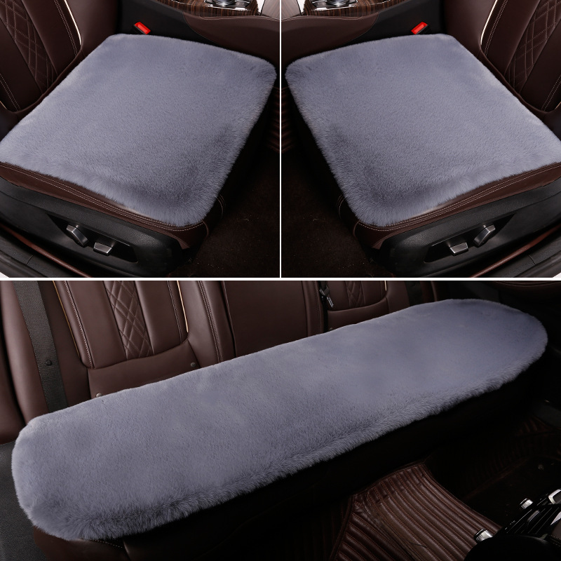 Car seat cushion winter warm rabbit hair plush anti-plush thickening ...