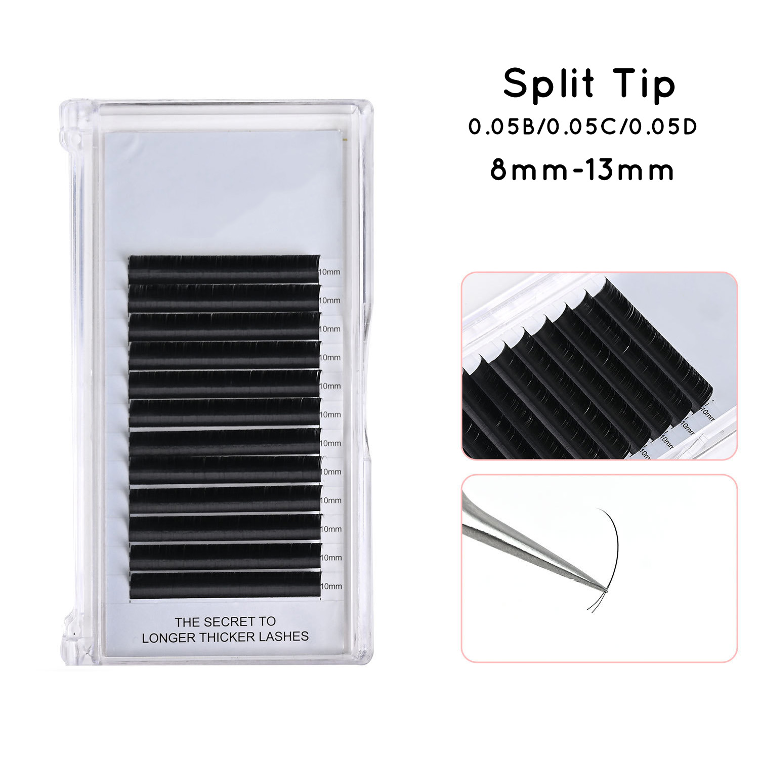 0.05 Split Tip Eyelash Extensions