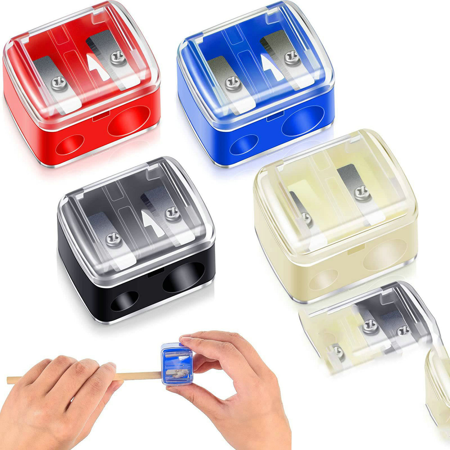 Dual Hole Blades Sharpener for Eyebrow Lip Liner