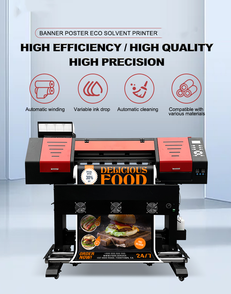 70cm Plotter Printer Eco Solvent Ink Printing Banner Machine Eco ...