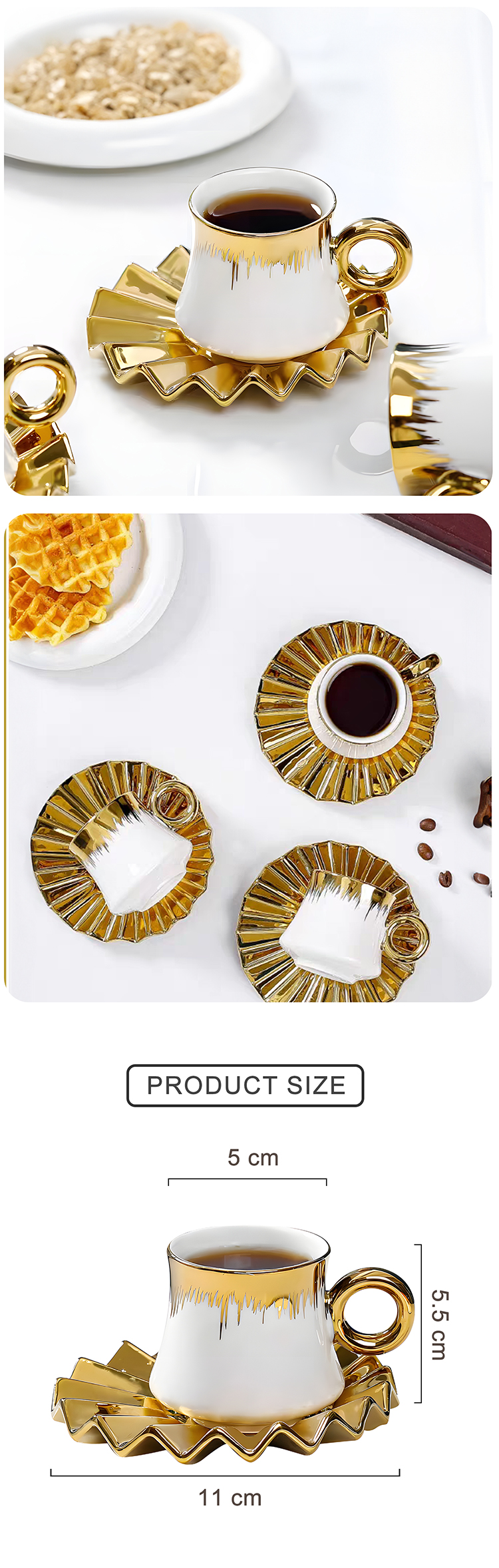 OCAI-Modern styles coffee set with Cups and saucers tea set household ...