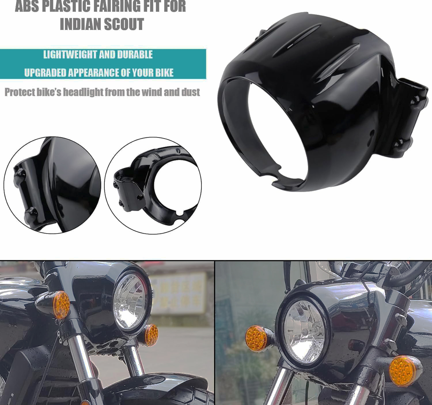 GTYMT Carbon/Black Headlight Bezel Fairing Front Head Lights Housing ...