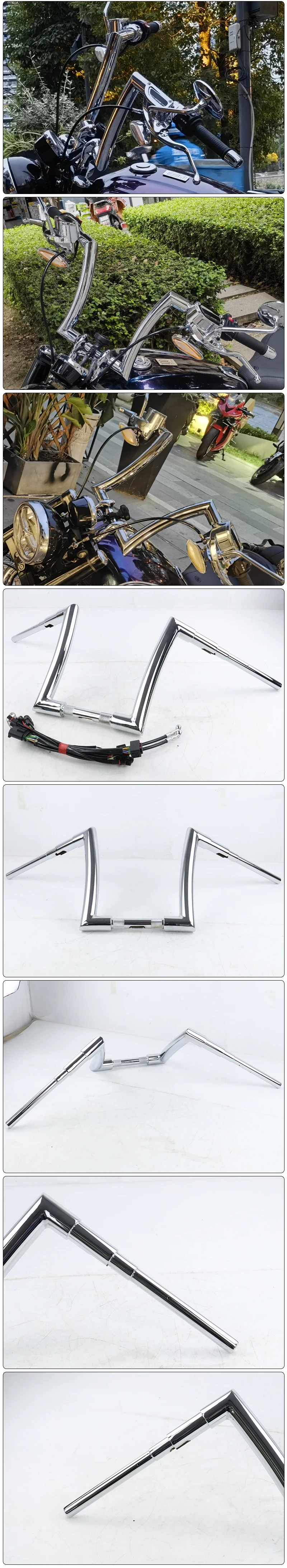 GTYMT 1.5" Apehanger Handlebars 12" 14" Ape Hanger Bar With Extension ...