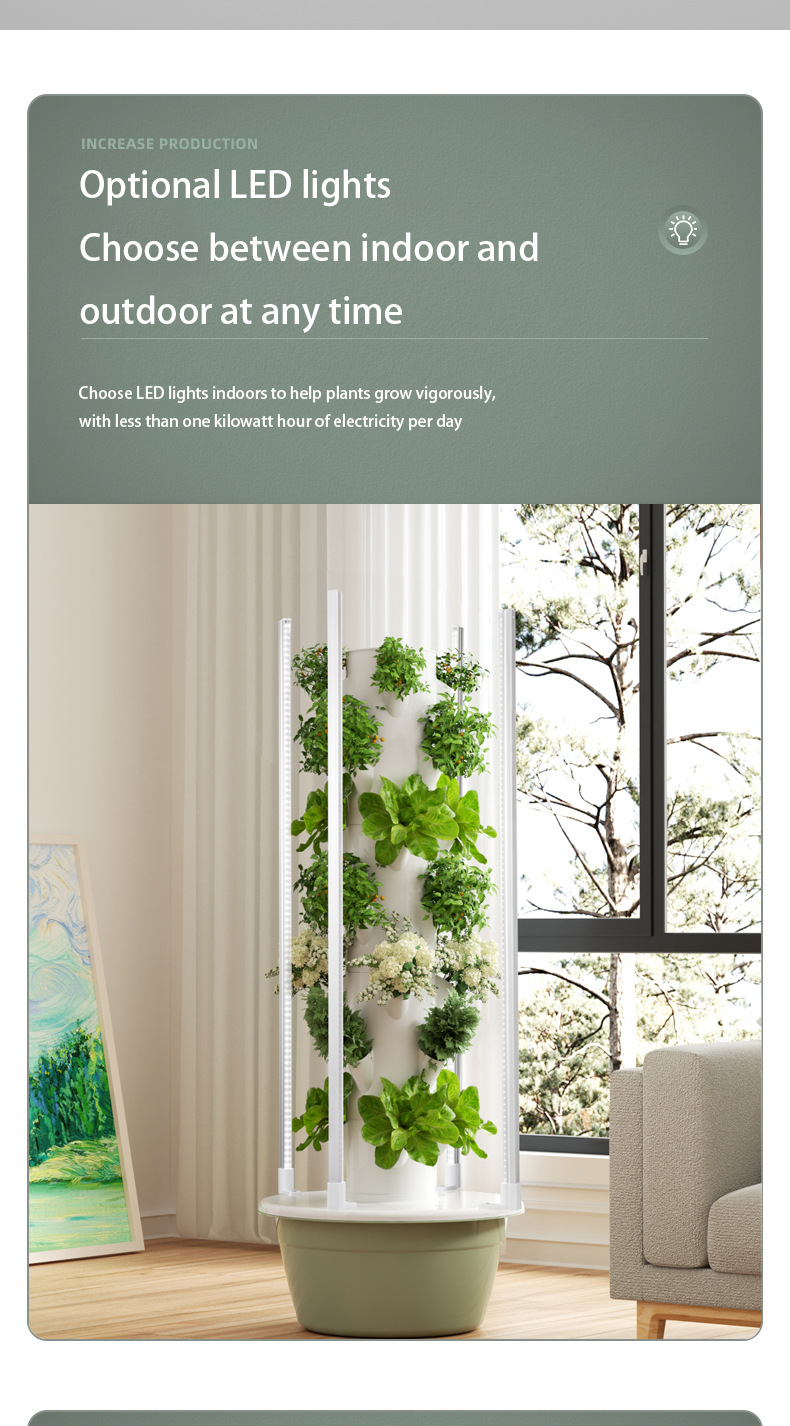 Space tree drip type three-dimensional hydroponic tower