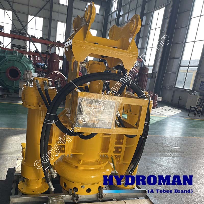 Hydroman THY Hydraulic Rock Waste Pump Mounted on Excavator for South Sudan
