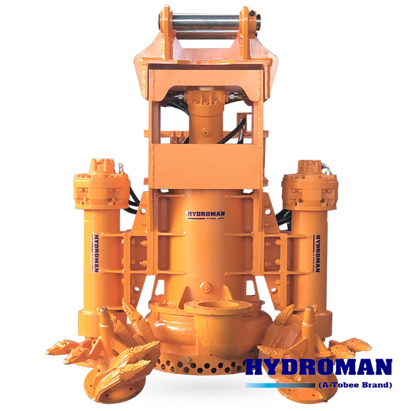 Hydraulic Excavator Submersible Suction Dredge Pump, Excavator Mounted ...