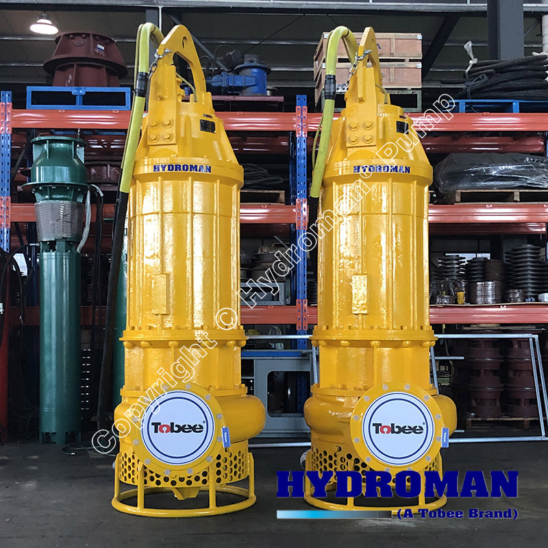 Hydroman Large Flow Submersible Waste Water Sludge Pumps for Yttrium Mining