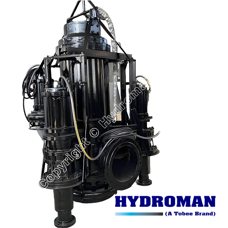 Electric Heavy Duty 300TJQ Submersible Dredge Pump with 2 Cutterheads ...