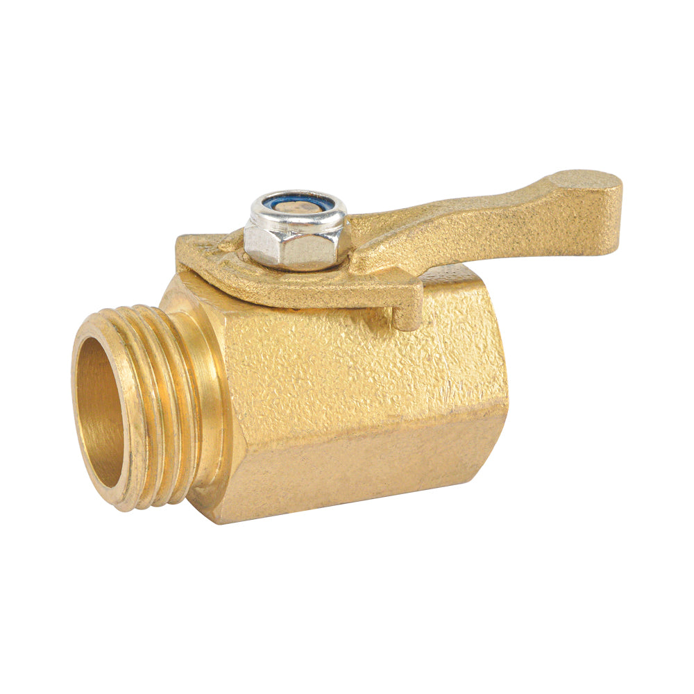 HYDRO MASTER Heavy Duty 3/4" Brass Shut Off Valve with Large Handle ...