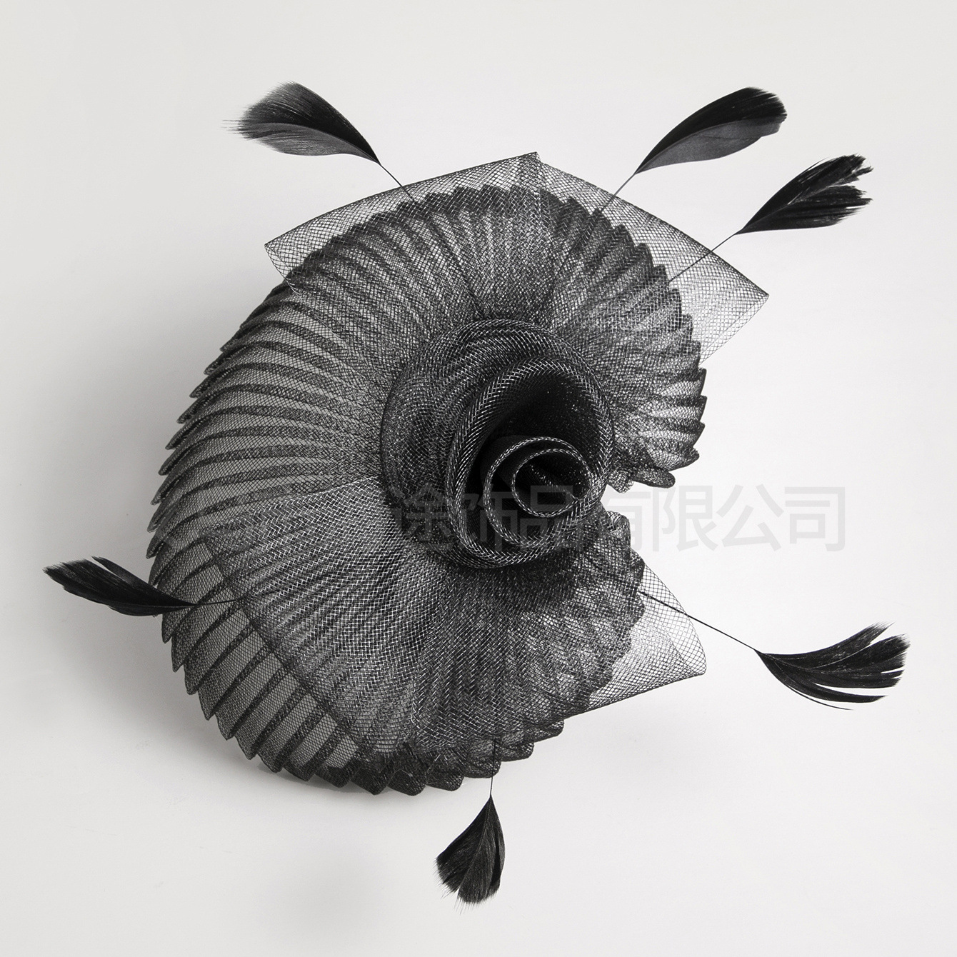 American Folding Feather Mesh Top Hat Bridal Portrait Headwear Mesh ...