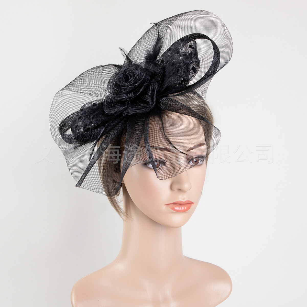 Factory Direct boutique mesh headdress mesh headdress feather clothing ...