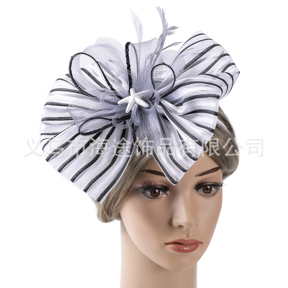 Hity Fascinator Elegant silver Church Hat - Women’s fascinator with ...