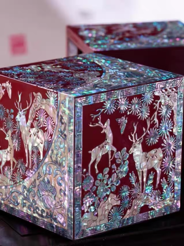 Decorations Inlaid Lacquerware Jewelry Box Exquisite Accessories ...