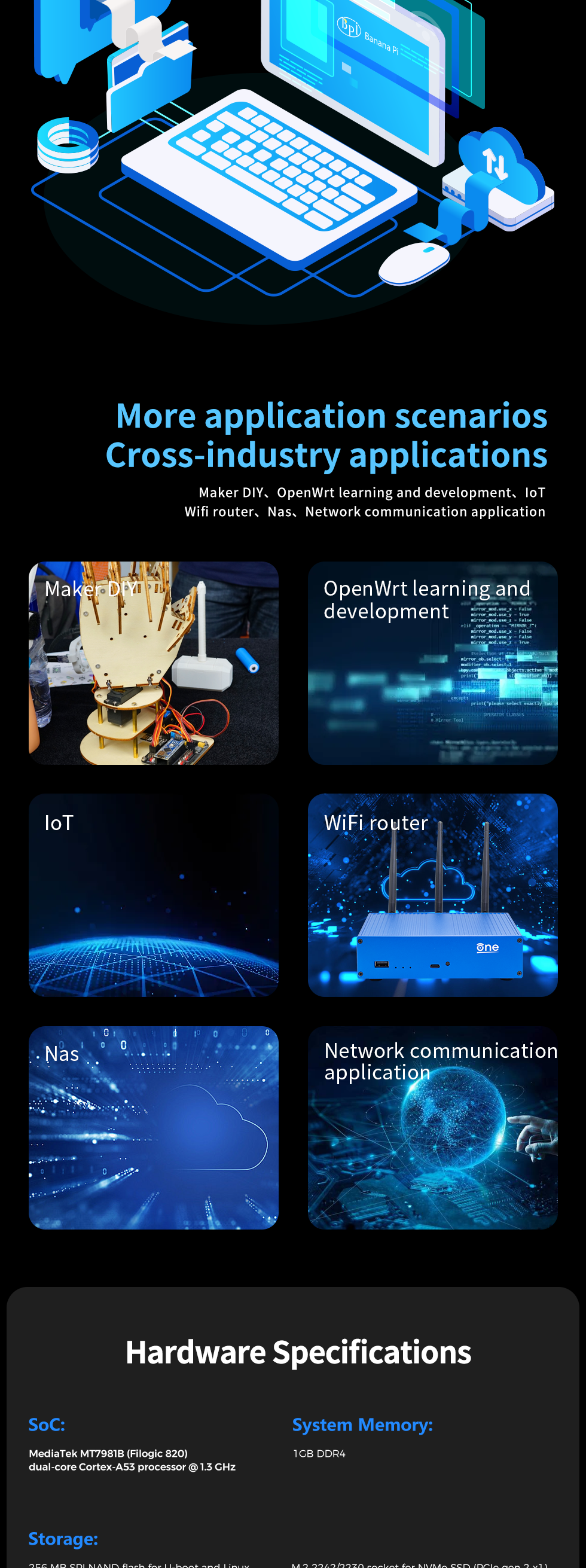 Banana Pi OpenWrt One Router MediaTek MT7981B