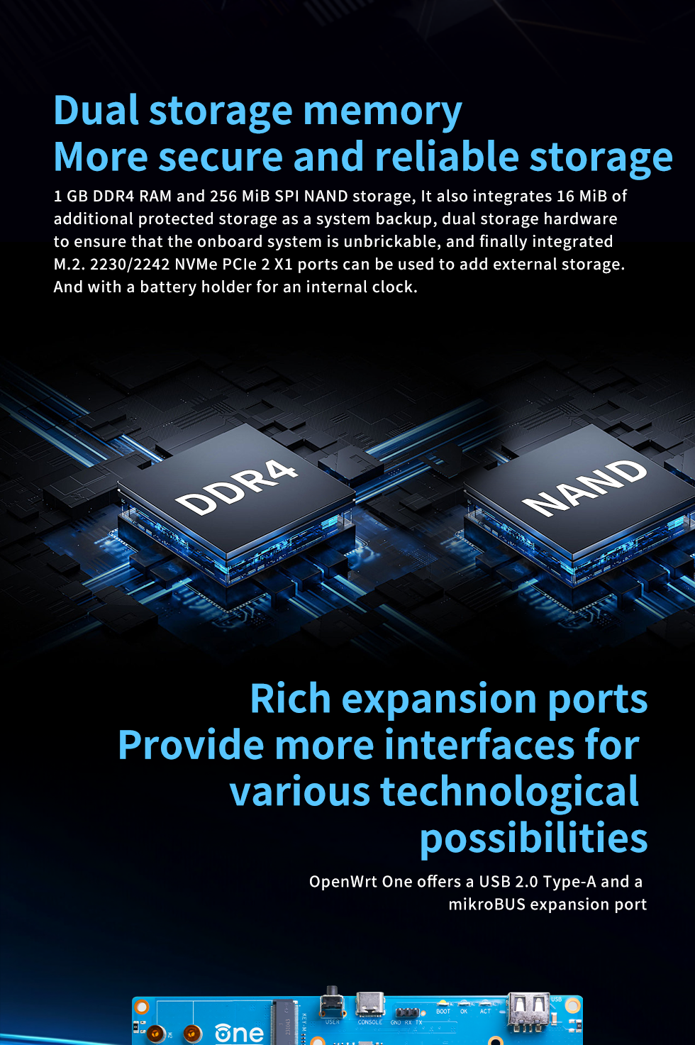 Banana Pi OpenWrt One Router MediaTek MT7981B