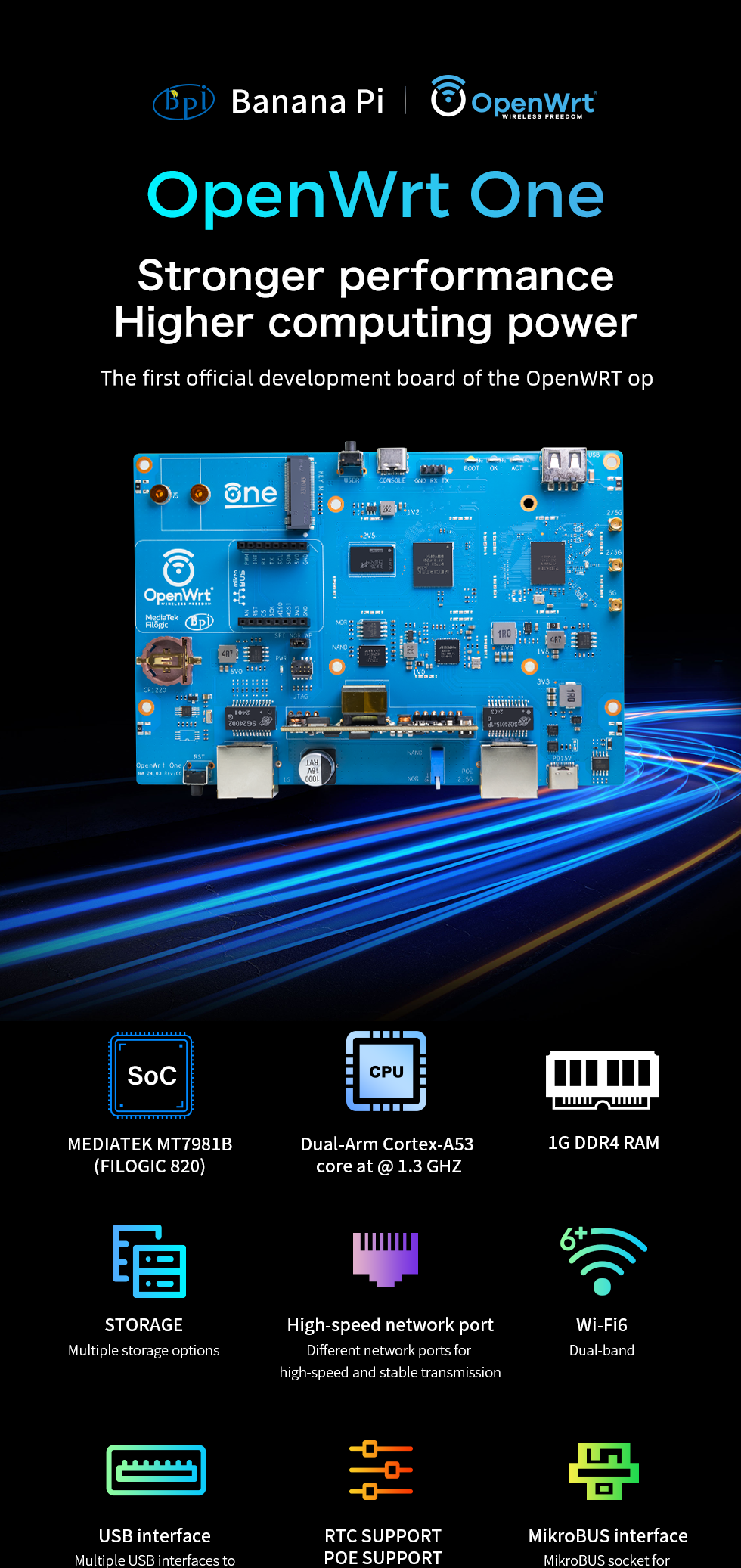 Banana Pi OpenWrt One Router MediaTek MT7981B