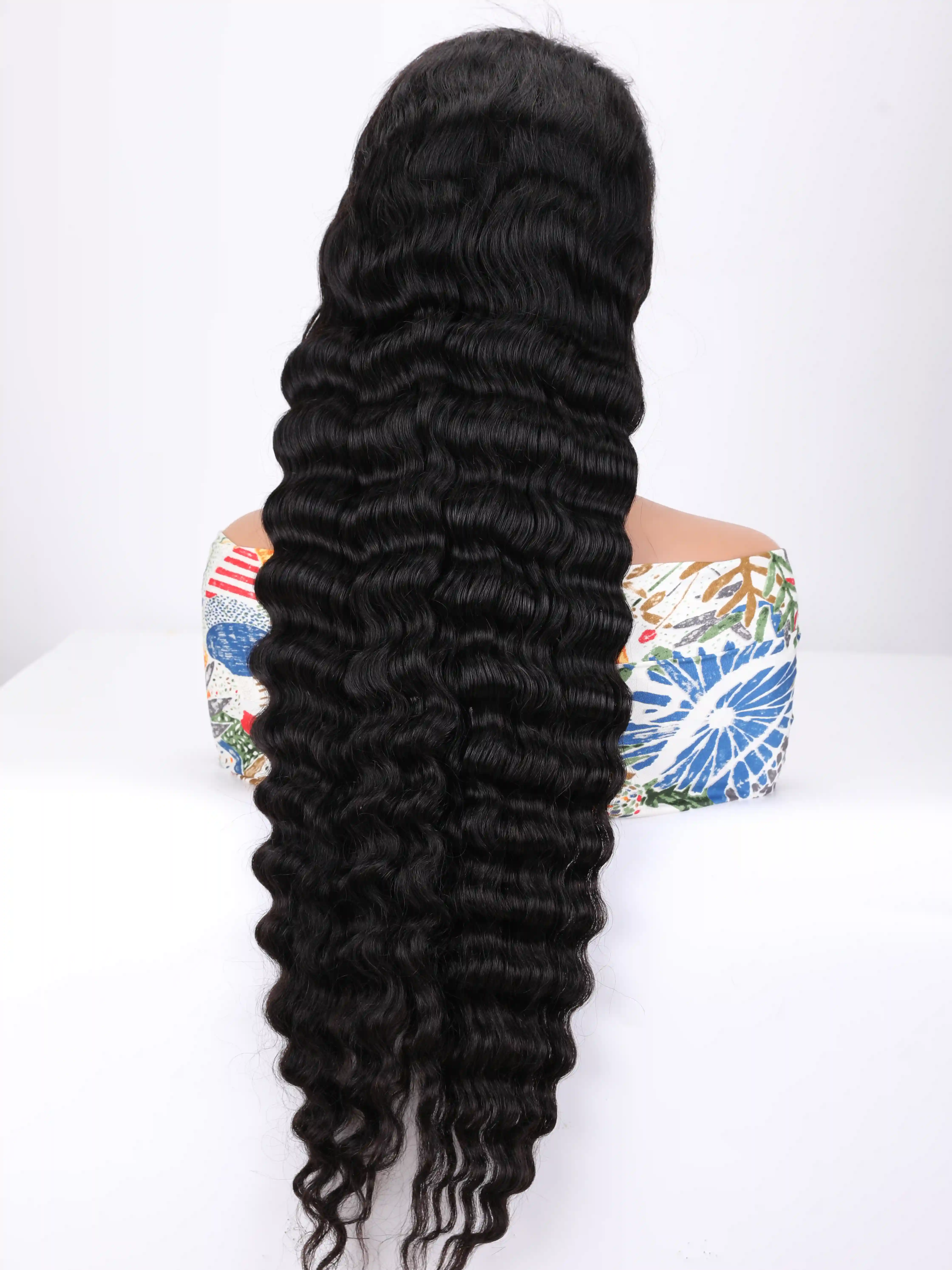 Aikeyou Loose Deep Wave 5*5 HD Lace Black 250% Density Glueless ...