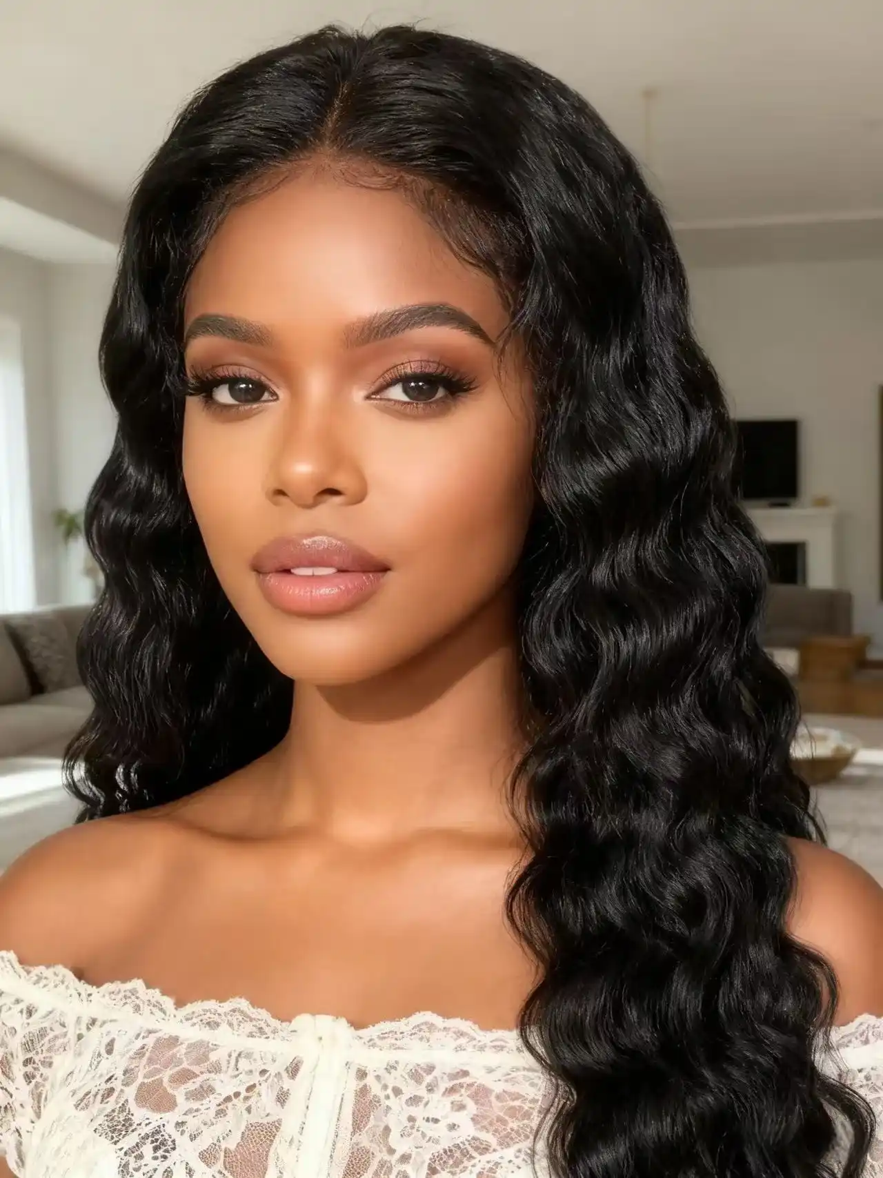 Aikeyou Loose Deep Wave 5*5 HD Lace Black 250% Density Glueless ...