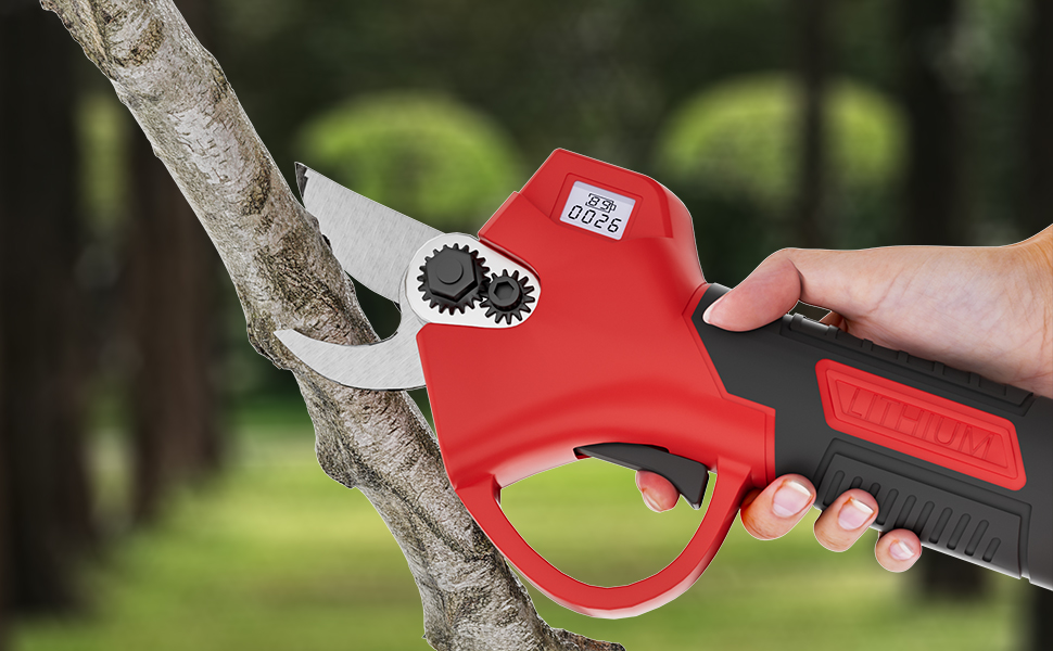 Professional Cordless Electric Secateurs, 30 mm Cutting Diameter, 2 x ...
