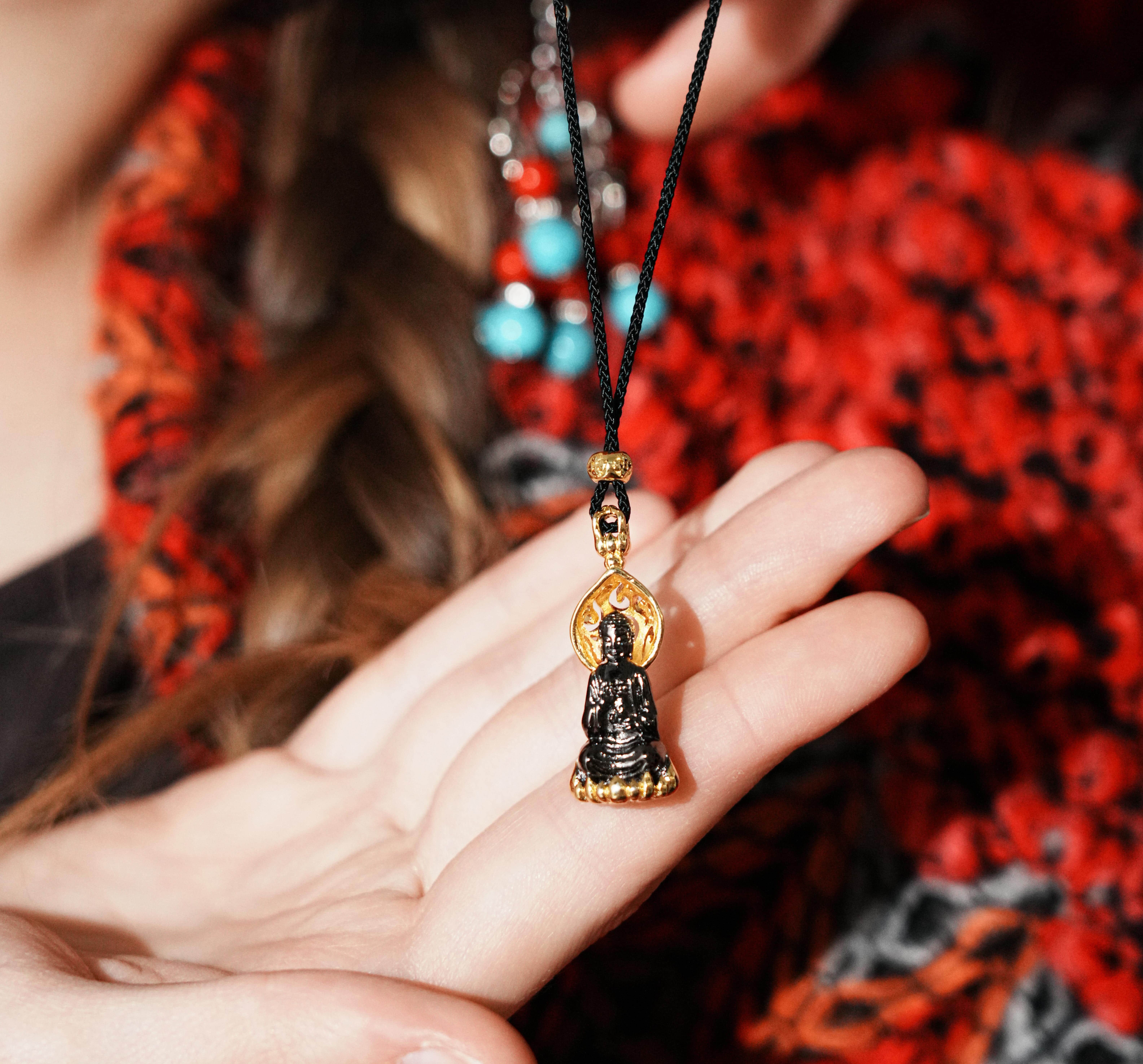 Copper-Alloy Buddha Amulet Pendant | Feng Shui Protection & Inner Peace