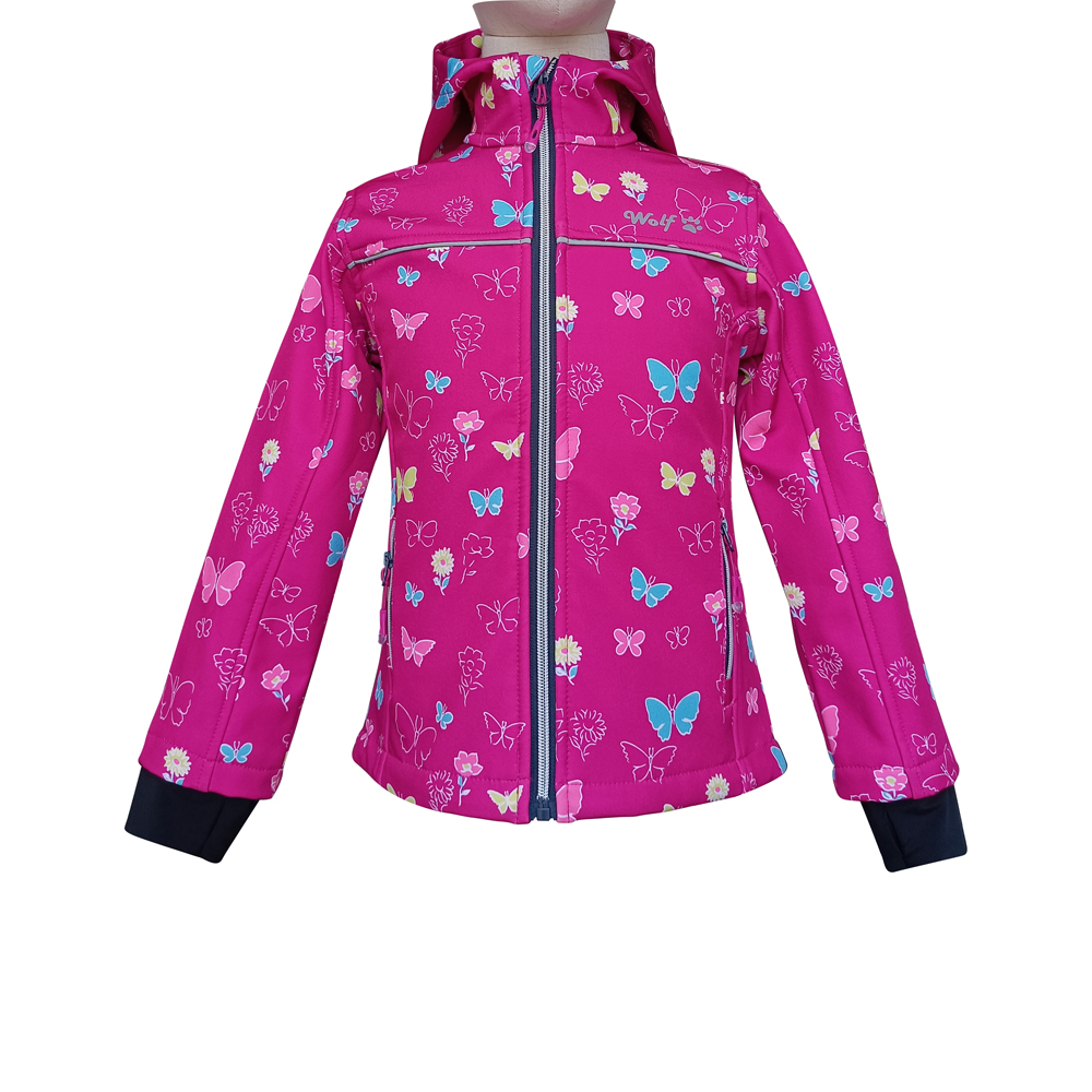 Girls softshell jacker for outdoor sport