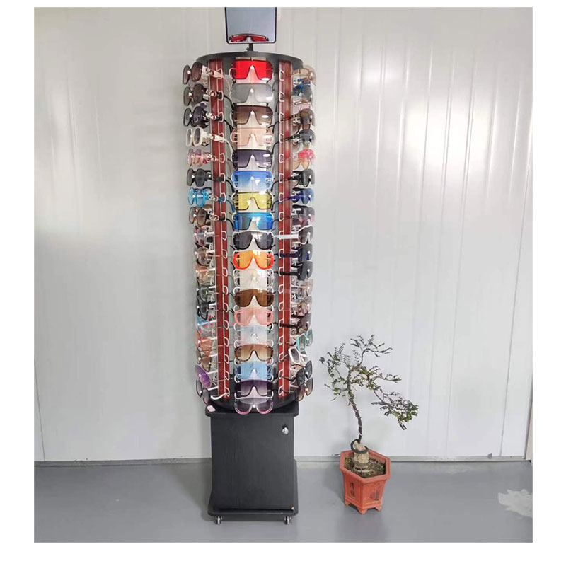 Floor-standing glasses display rack