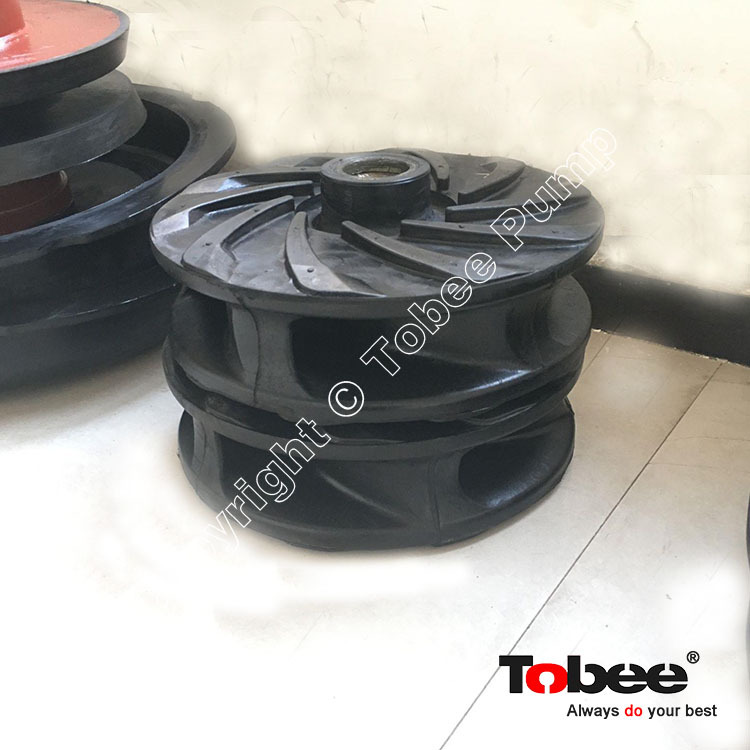 Centrifugal Slurry Pump Part Rubber Impeller E4147R55