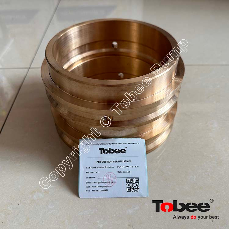Packing Gland Seal Slurry Pump Bronze Lantern Restrictor F118-1-K31