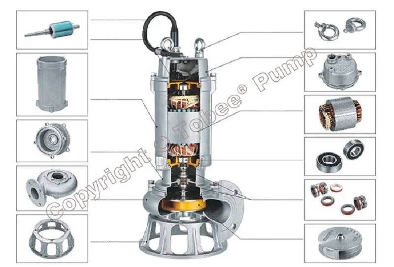 Submersible Sump Dirty Water Slurry Pump for Garden Use and Home Dewatering