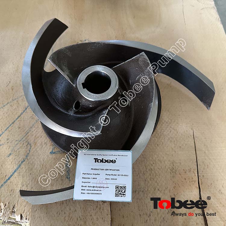 Andritz-S3-125-350.3-Paper-Mills-Pump-Parts-Impeller-with-1.4460-Materials