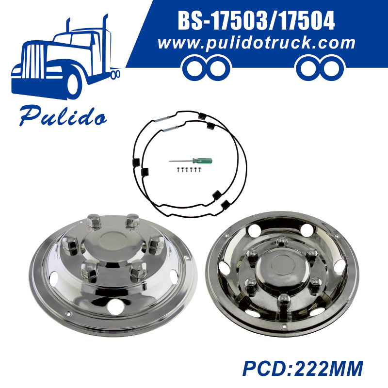 BS-17503/17504 17.5" 6 Lug Nuts Stainless Steel Wheel Simulator for ...