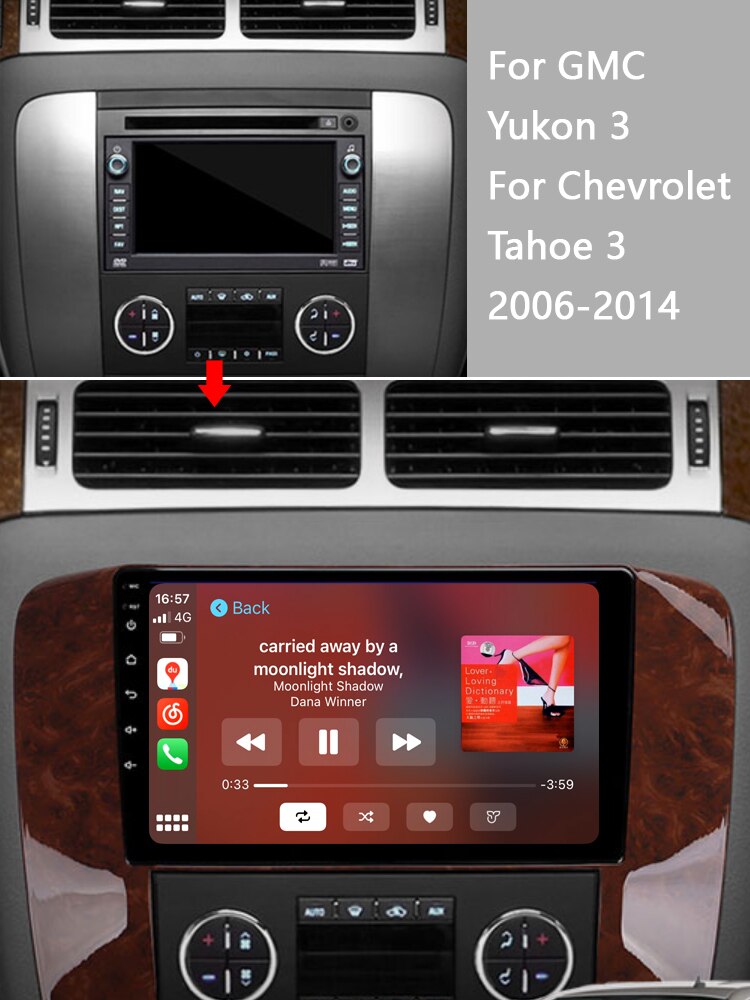 Idoing Android Head Unit Stereo For GMC Yukon3 GMT 900 For Chevrolet ...