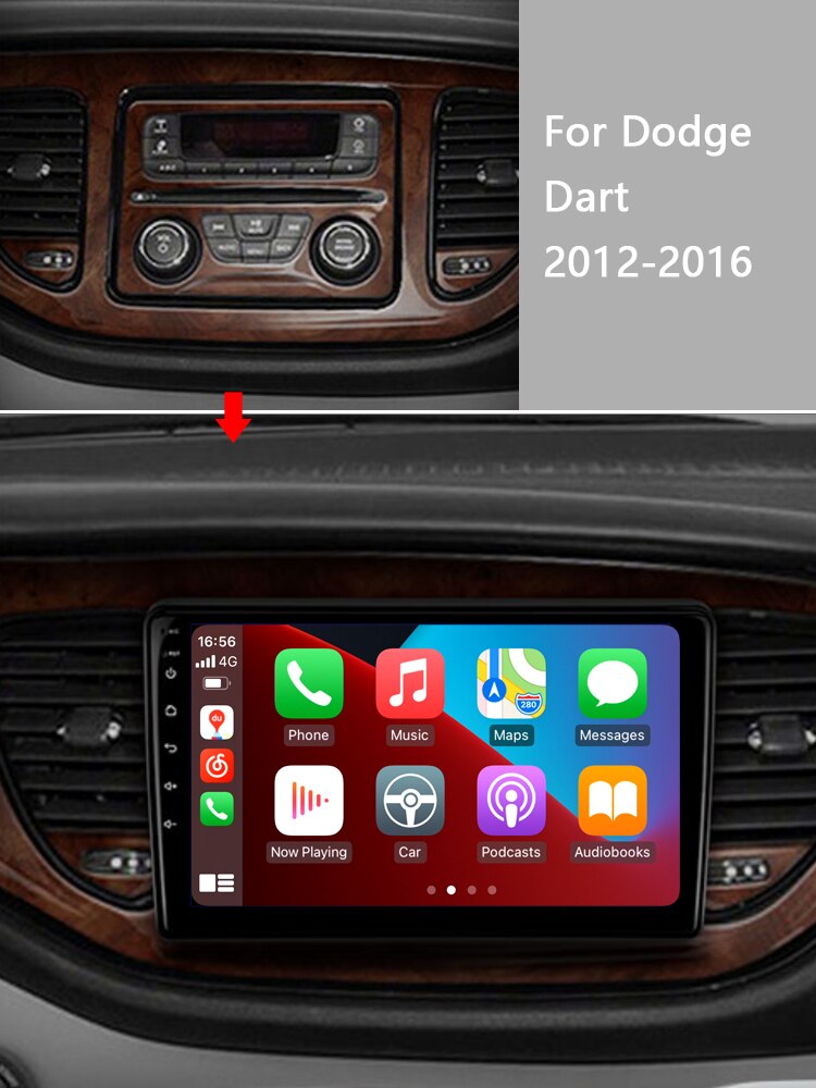 Idoing 9 INCH Android Car Radio Head Unit For Dodge Dart 2012-2016 ...
