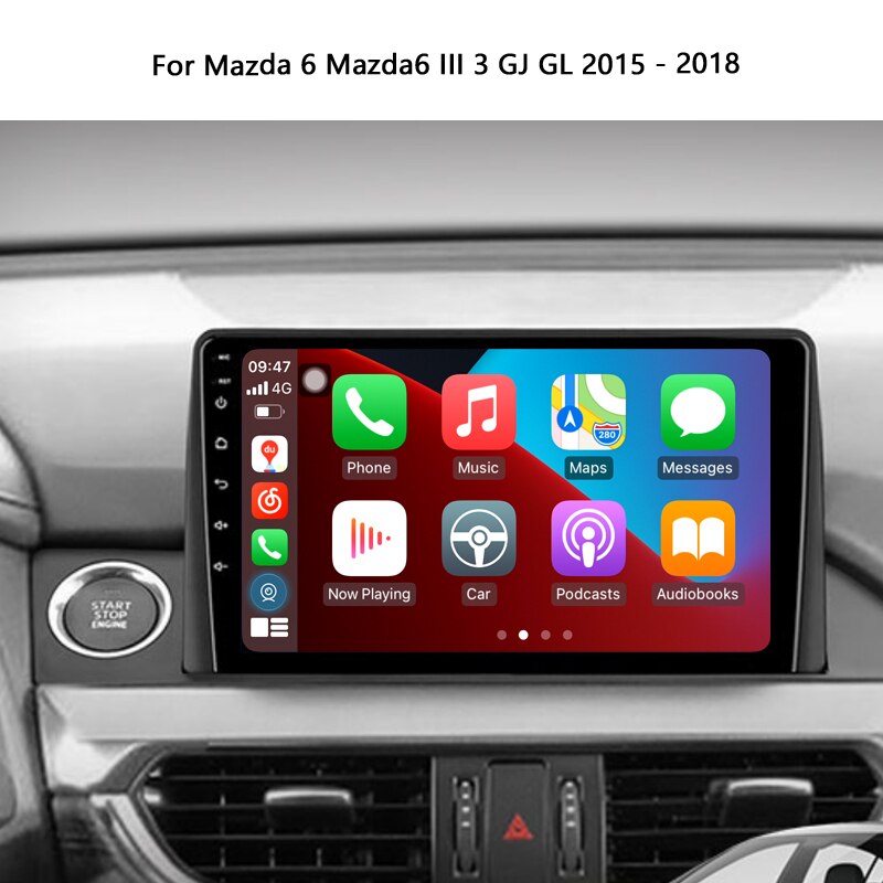 Idoing 9 inch Android Head Unit For Mazda 6 Mazda6 III 3 GJ GL 2015-2018 Car Radio Stereo ...