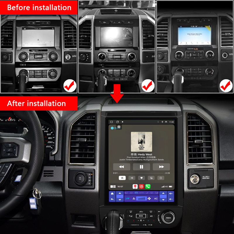 Idoing 12.1 inch Car Stereo Android Radio Player Navigation GPS For ...