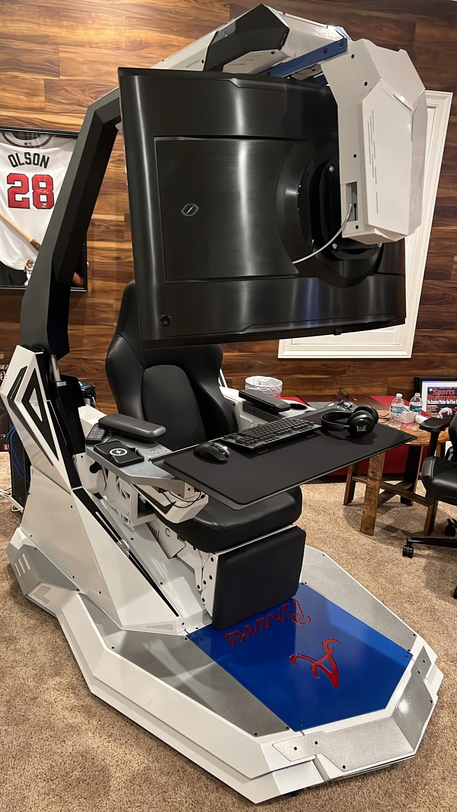 J20 Plus T-Rex SIT-STAND-RECLINE chair workstation leather gaming seat ...