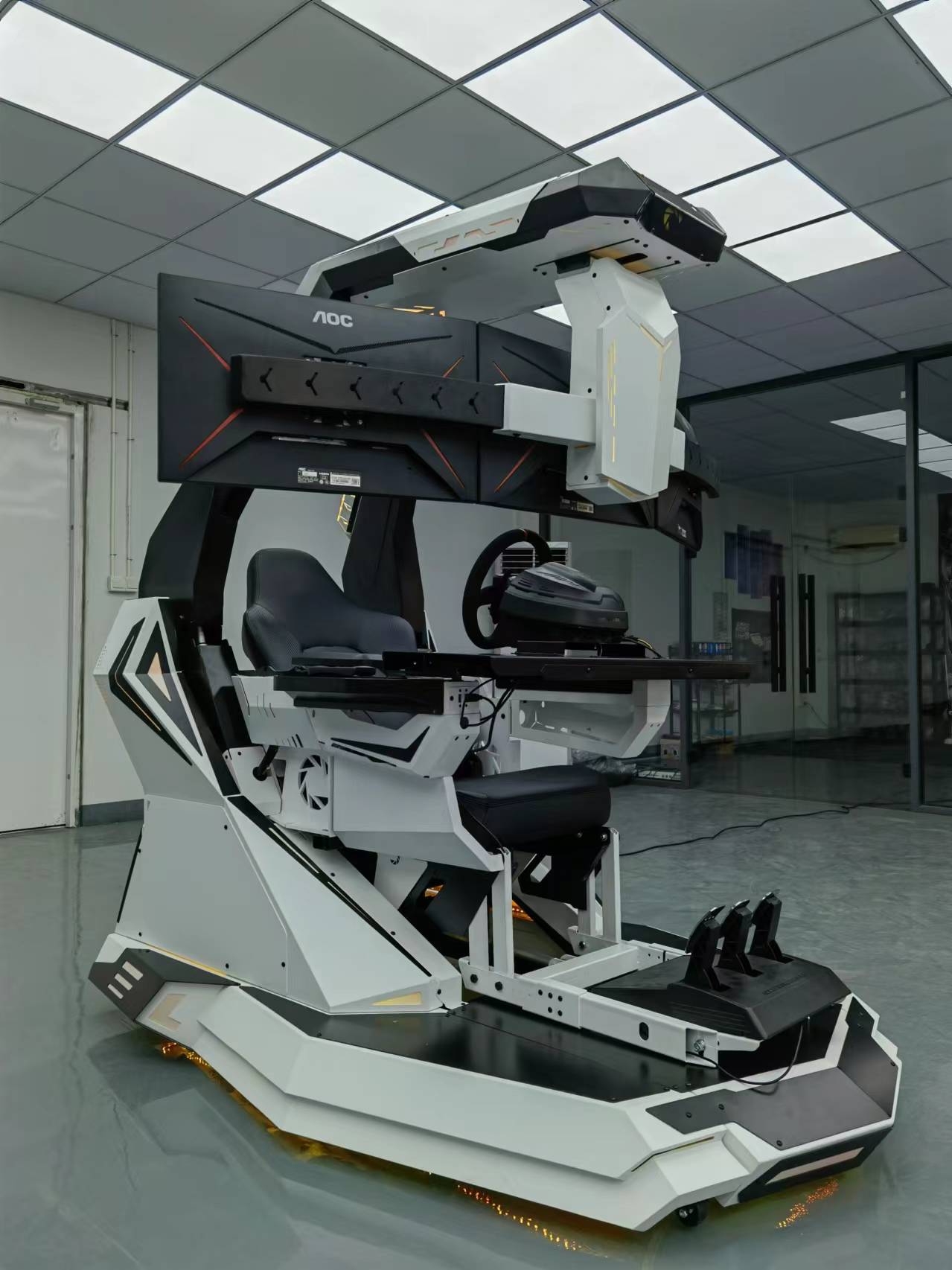 J20 Plus T-Rex SIT-STAND-RECLINE chair workstation leather gaming seat ...