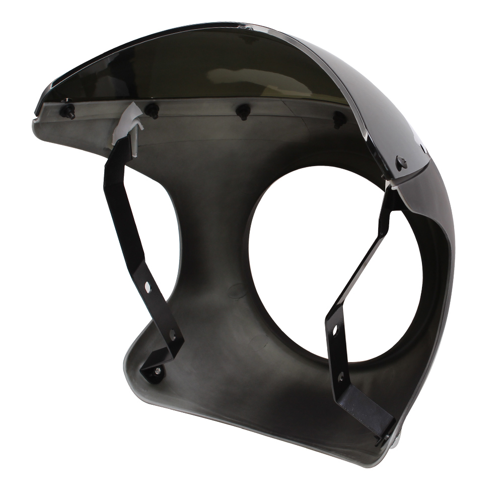 Motorcycle Universal Cafe Racer 7inch Headlight Handlebar Fairing ...